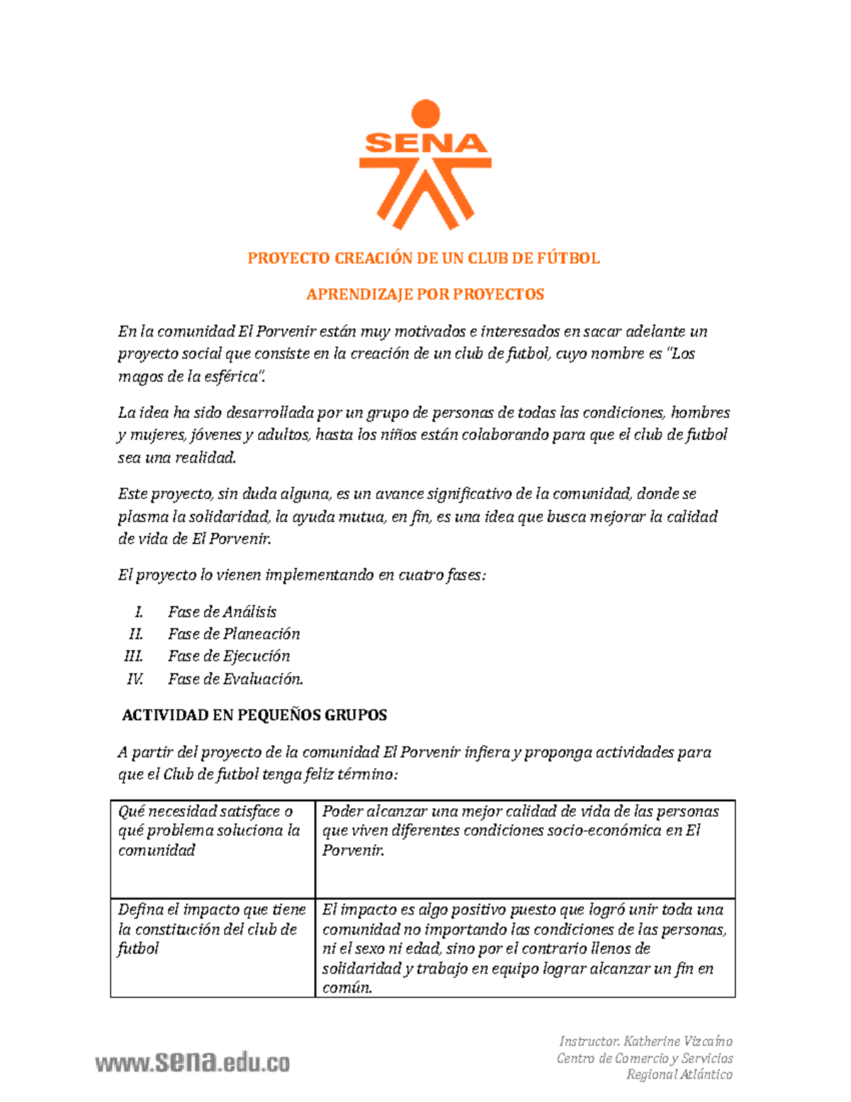 4. Proyecto creación club de futbol yajaira mindiola - PROYECTO ...