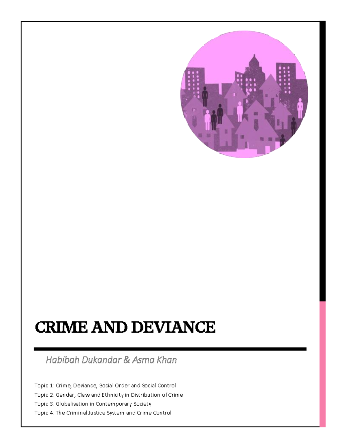 Crime and Deviance Notes - Completed - Topic 1: Crime, Deviance, Social ...