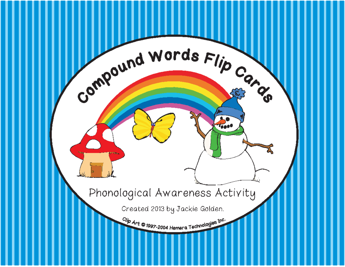 Compound Words Flip Cards Phonological Awareness Activity - ords W F d ...