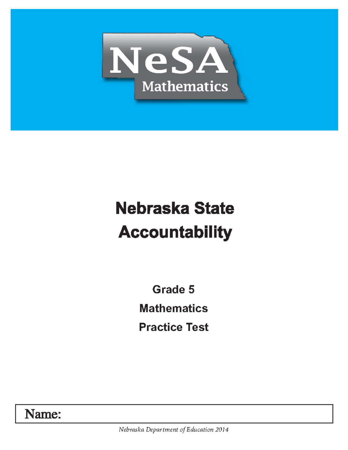 Grade 5 Mathematics Practice Test