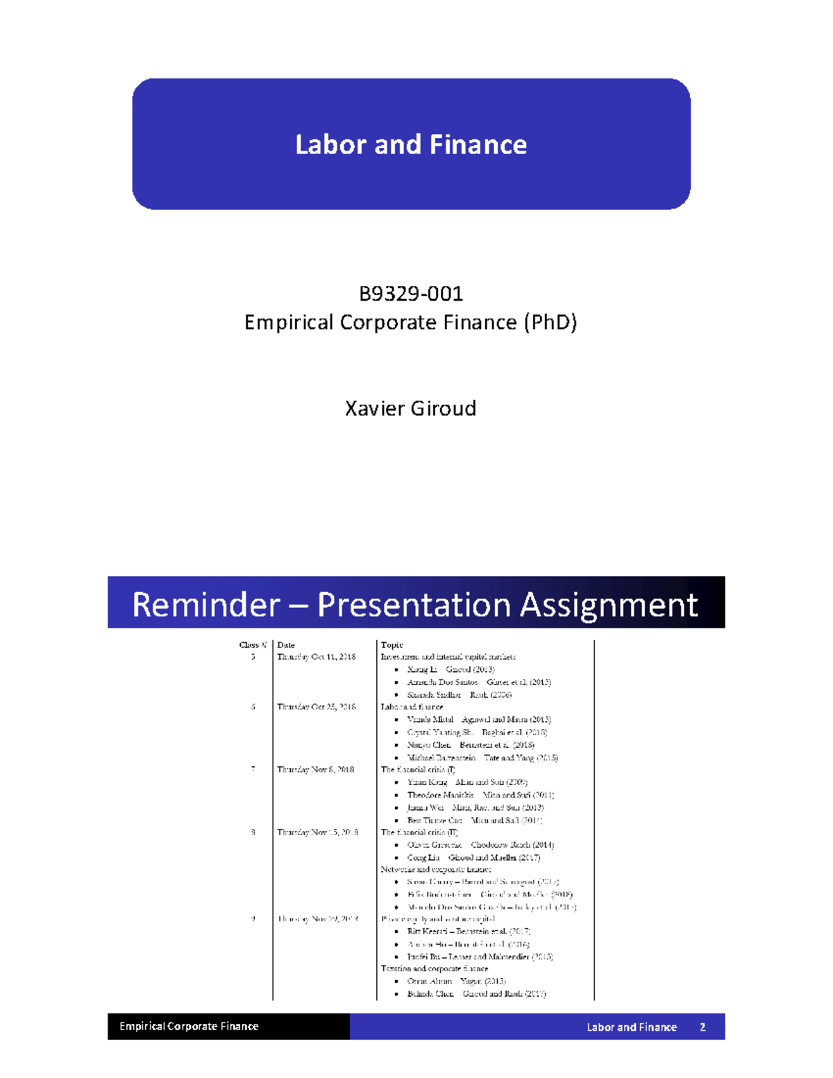 Lecture 6 - Labor and Finance F2018 - Vu Pham B9329- Empirical ...