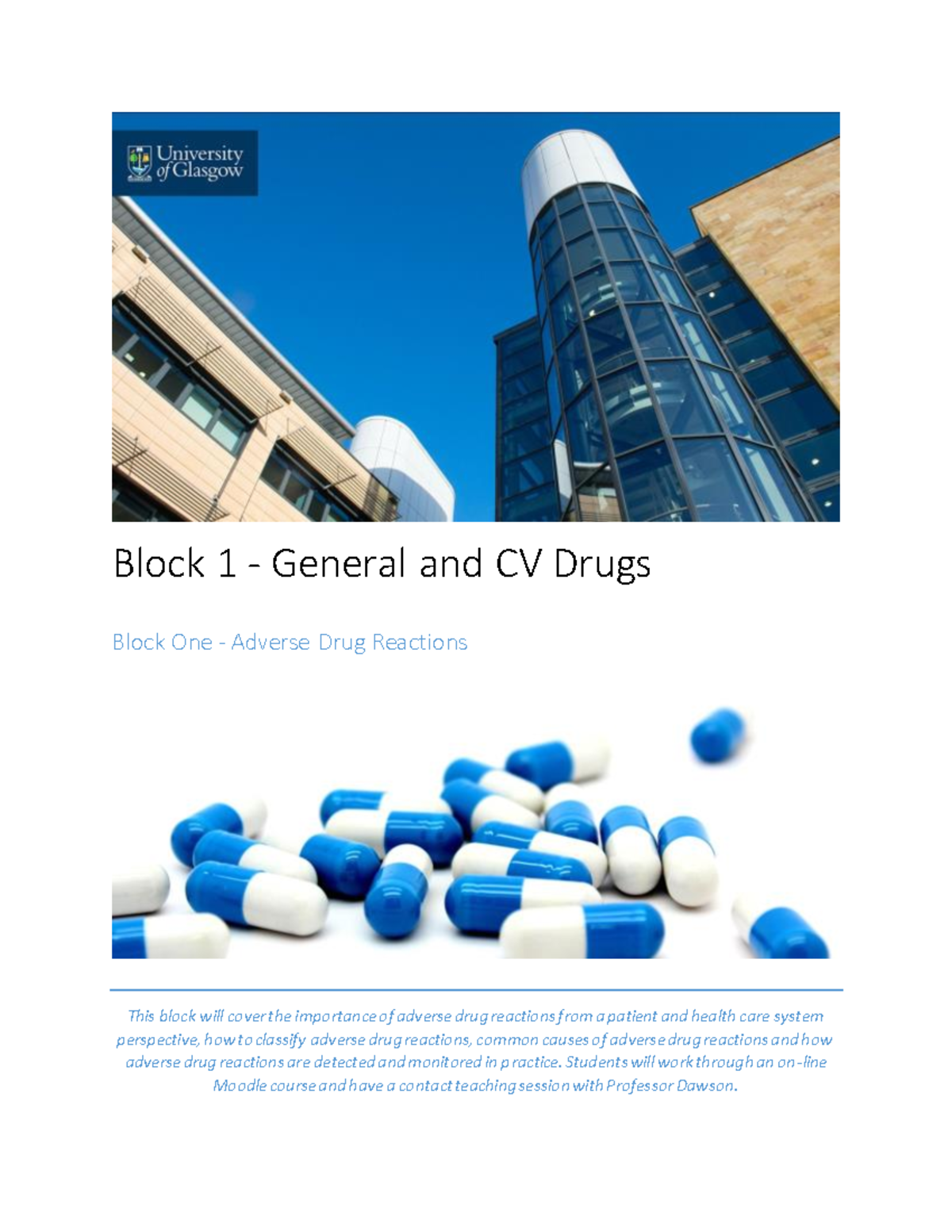 Block 1 - General and CV Drugs - Block 1 - General and CV Drugs Block ...