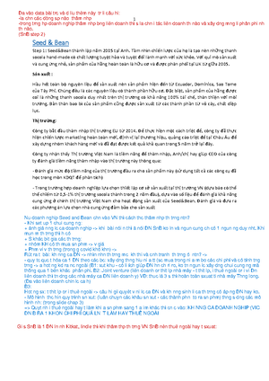 Case Study Seed and Bean first - Seed and Bean: Context: Stephen Rudkin ...