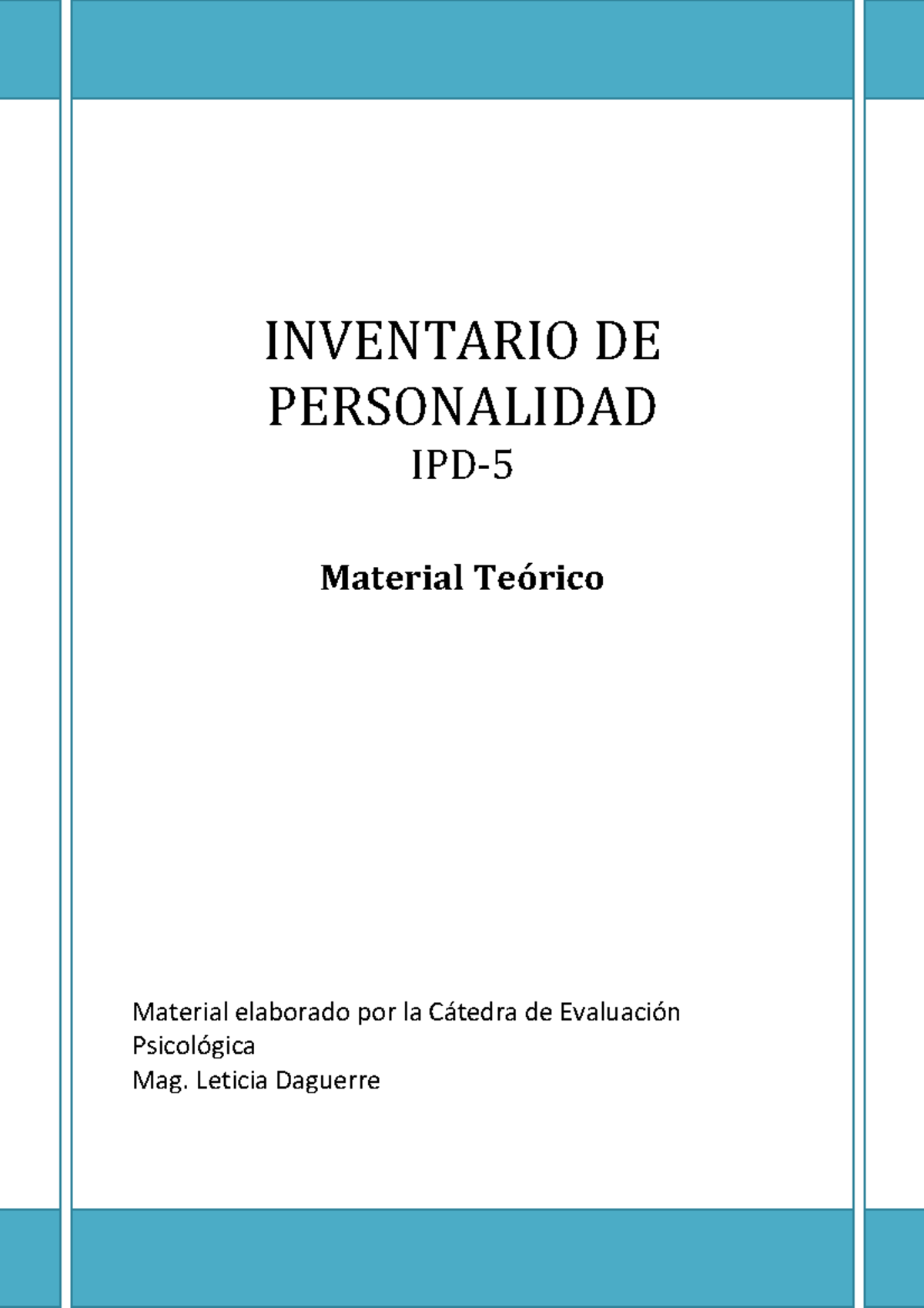434857624 PID5 Manual Completo 1 - 0 INVENTARIO DE PERSONALIDAD IPD ...