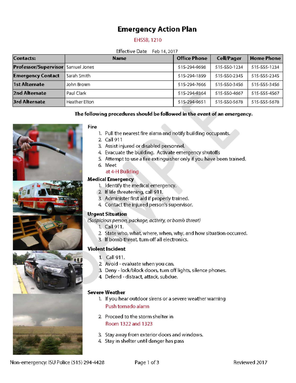 Corporate Emergency Action Plan Example - PJG521T - Studocu