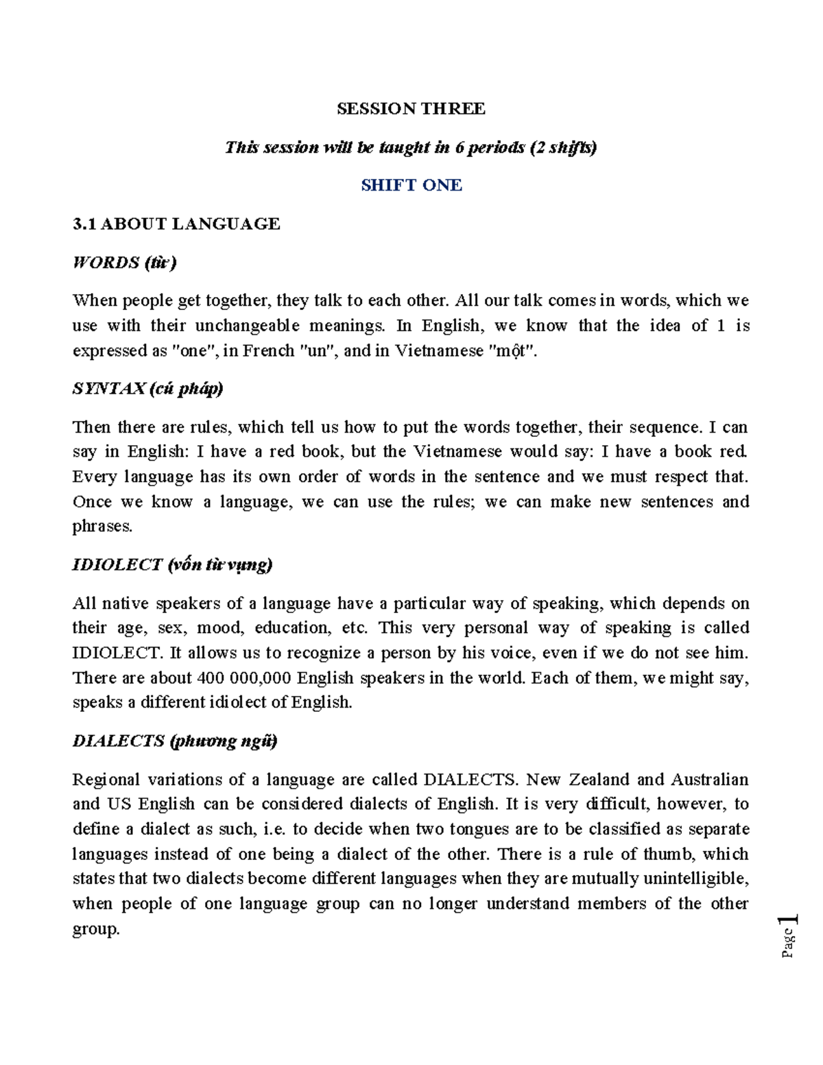 Session Three for TA50 - Tiếng Anh chuyên ngành (TACN 12D4) - Edit - 1 ...