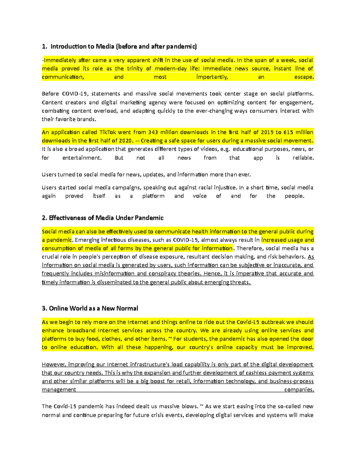 Research for Webinar - Lecture notes 5 - 1. Introduction to Media ...