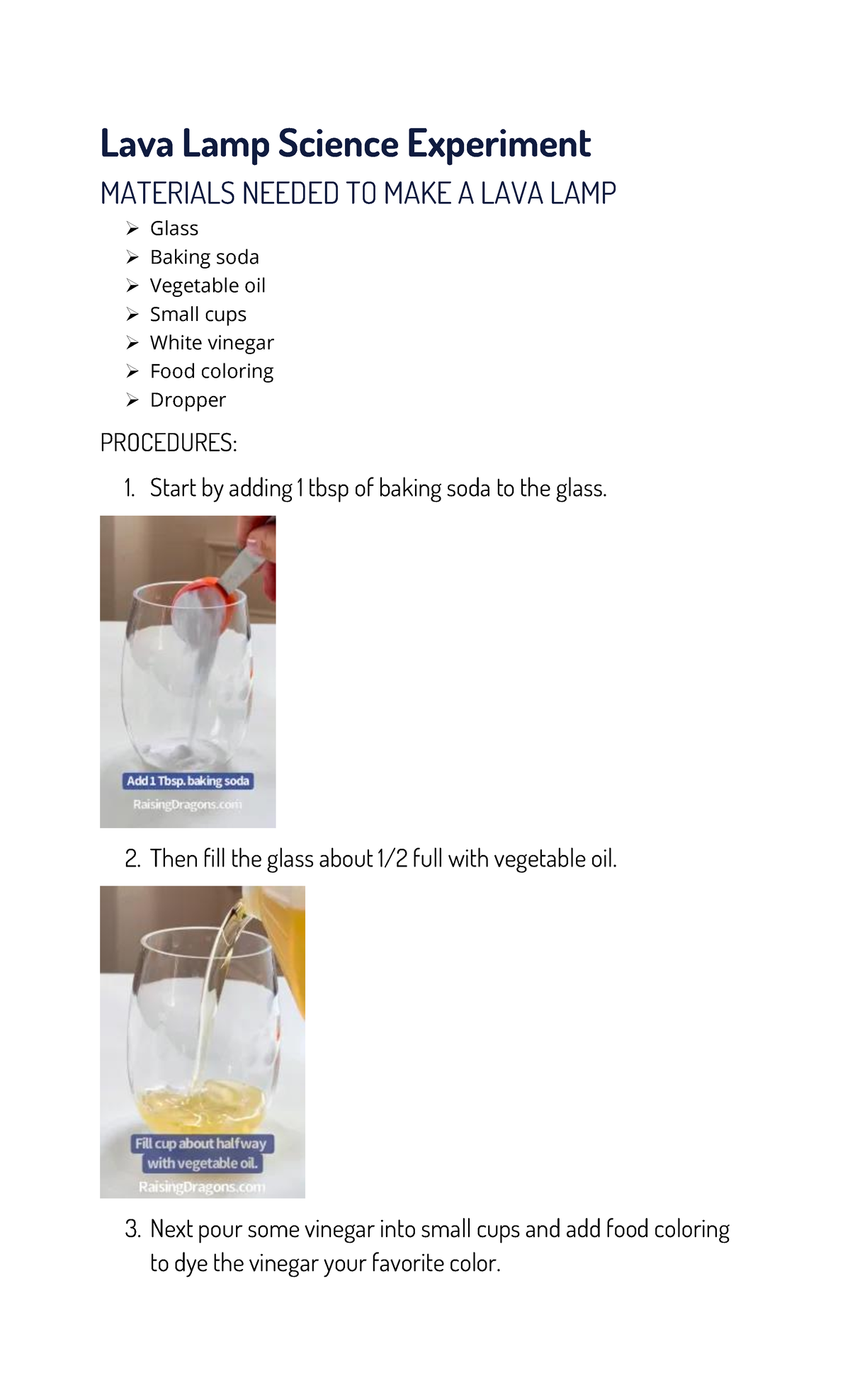 Experiment ft. english - Lava Lamp Science Experiment MATERIALS NEEDED ...
