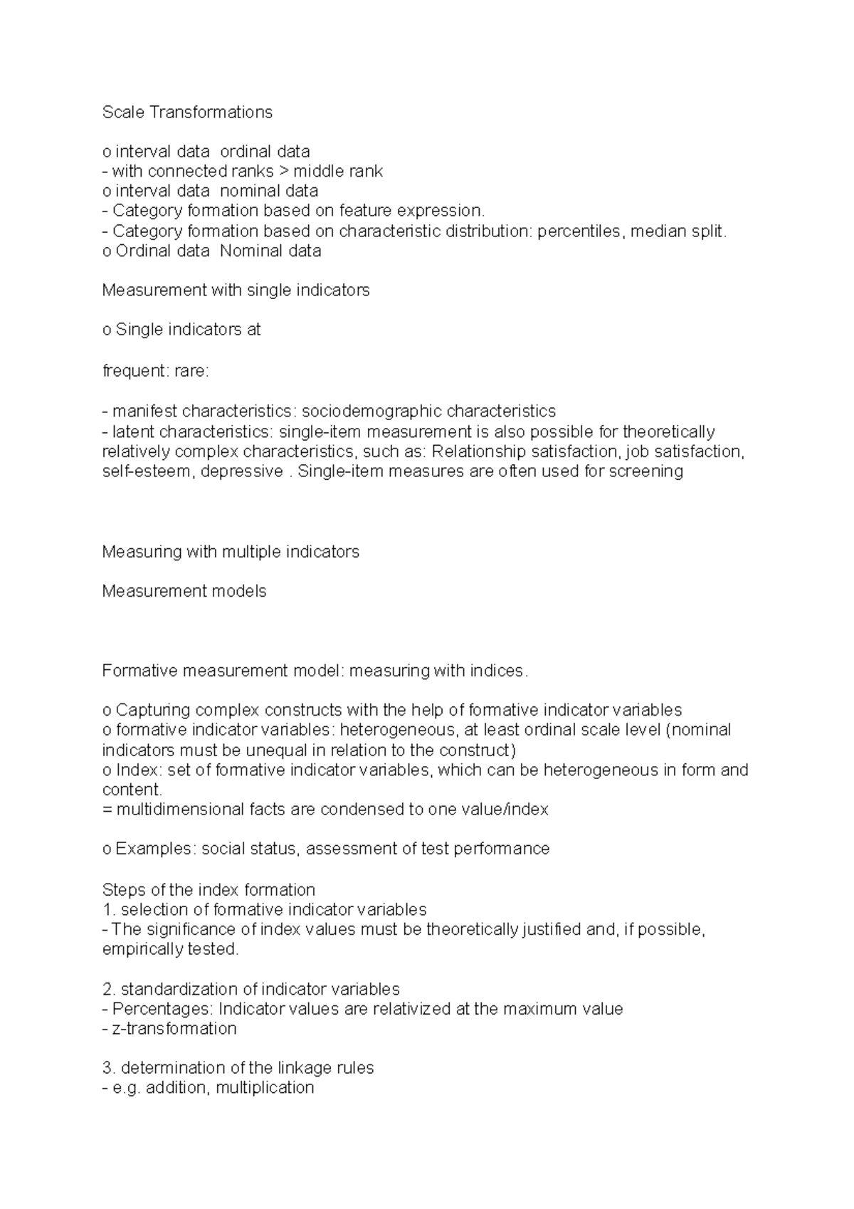 Scale Transformations - Category formation based on characteristic ...