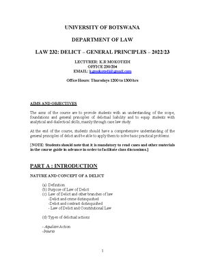 Delict In a Nutshell-Delict Elements Explained in Detail - South ...