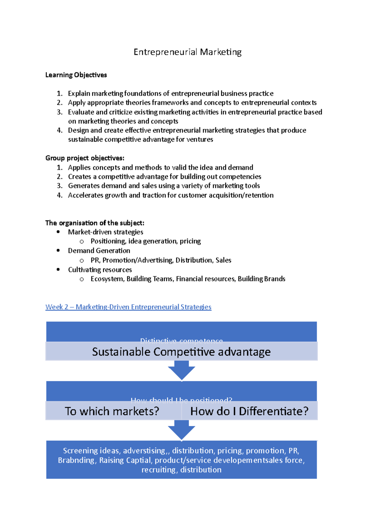 Entrepreneurial Marketing Notes - Entrepreneurial Marketing Learning ...