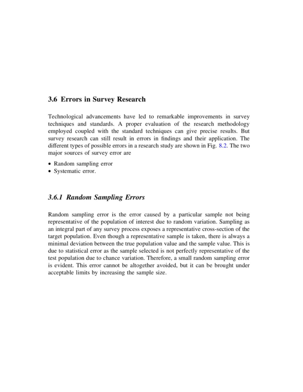 Errors in survey research - Business Research - Studocu