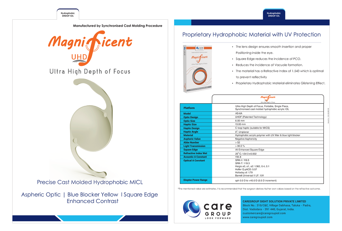 Magnificent - Summary Information technology - Hydrophobic UHDOF IOL ...