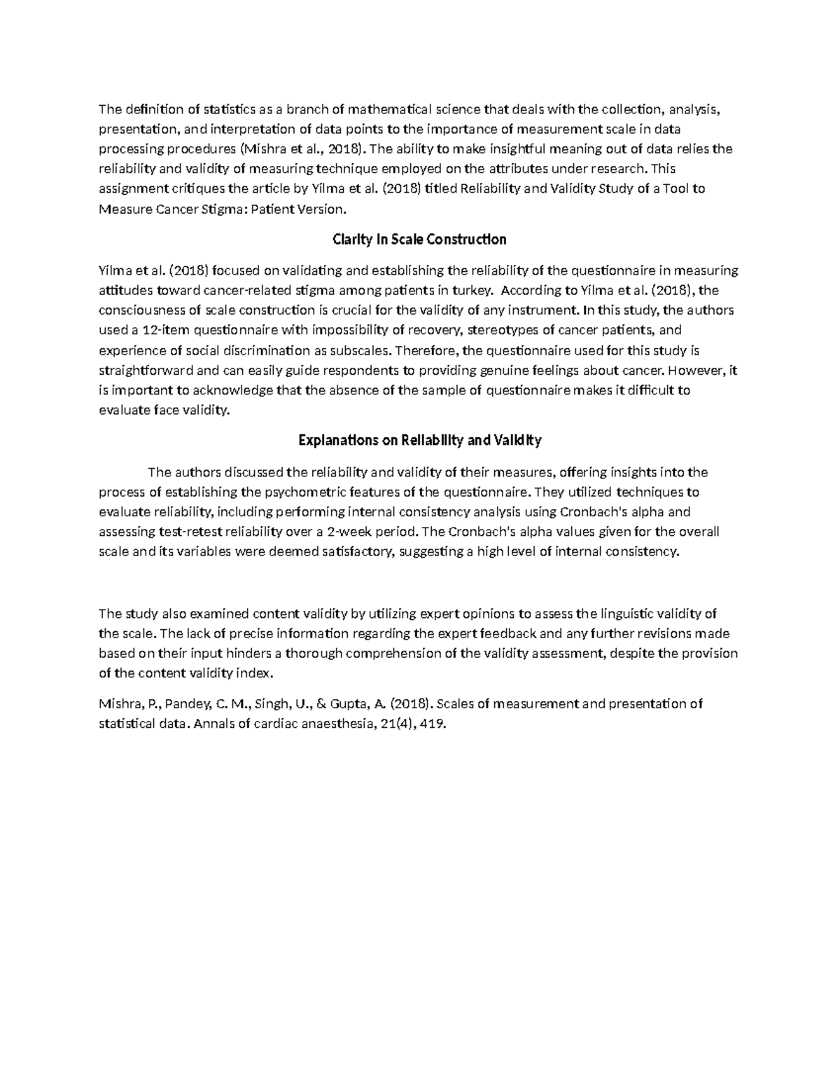 The definition of statistics as a branch of mathematical science that ...