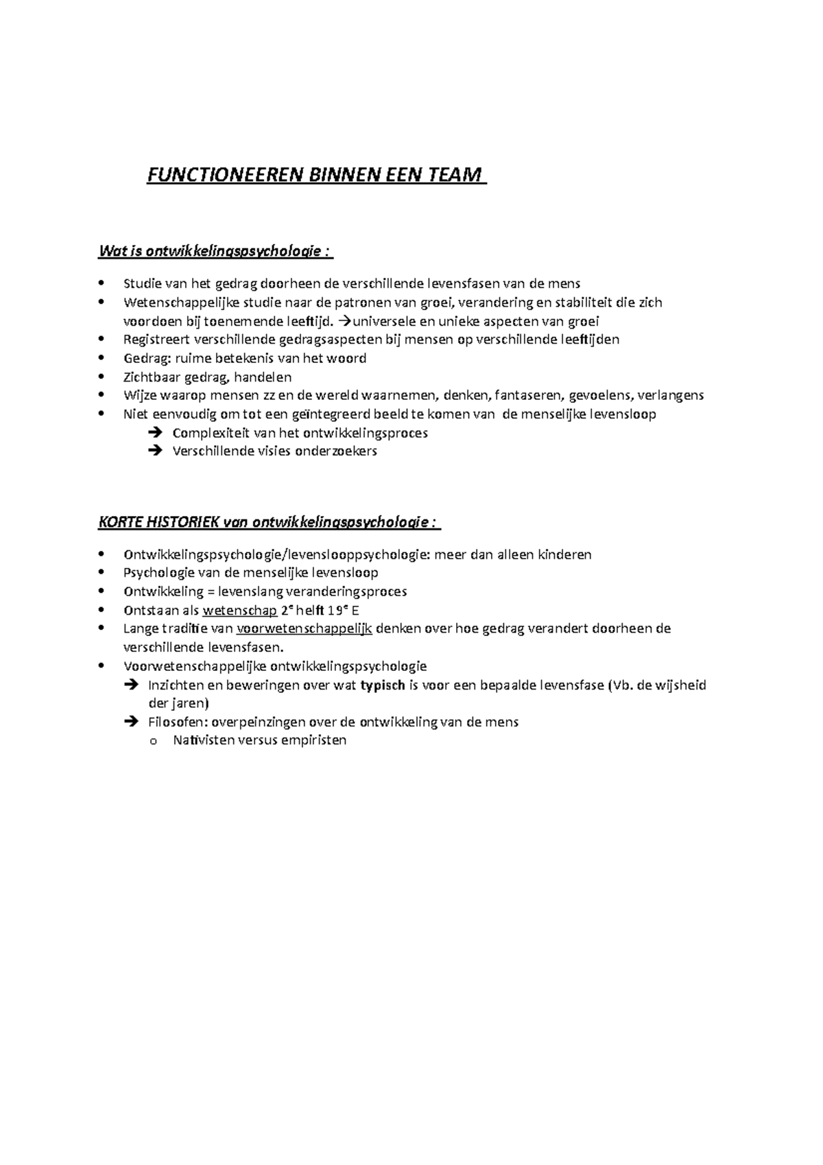 Functioneren binnen een team - FUNCTIONEEREN BINNEN EEN TEAM Wat is ...