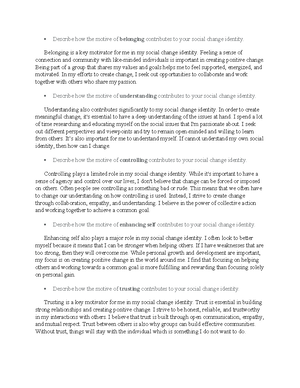 Psy 491 Module Three Journal Activity - Describe the personal factors ...