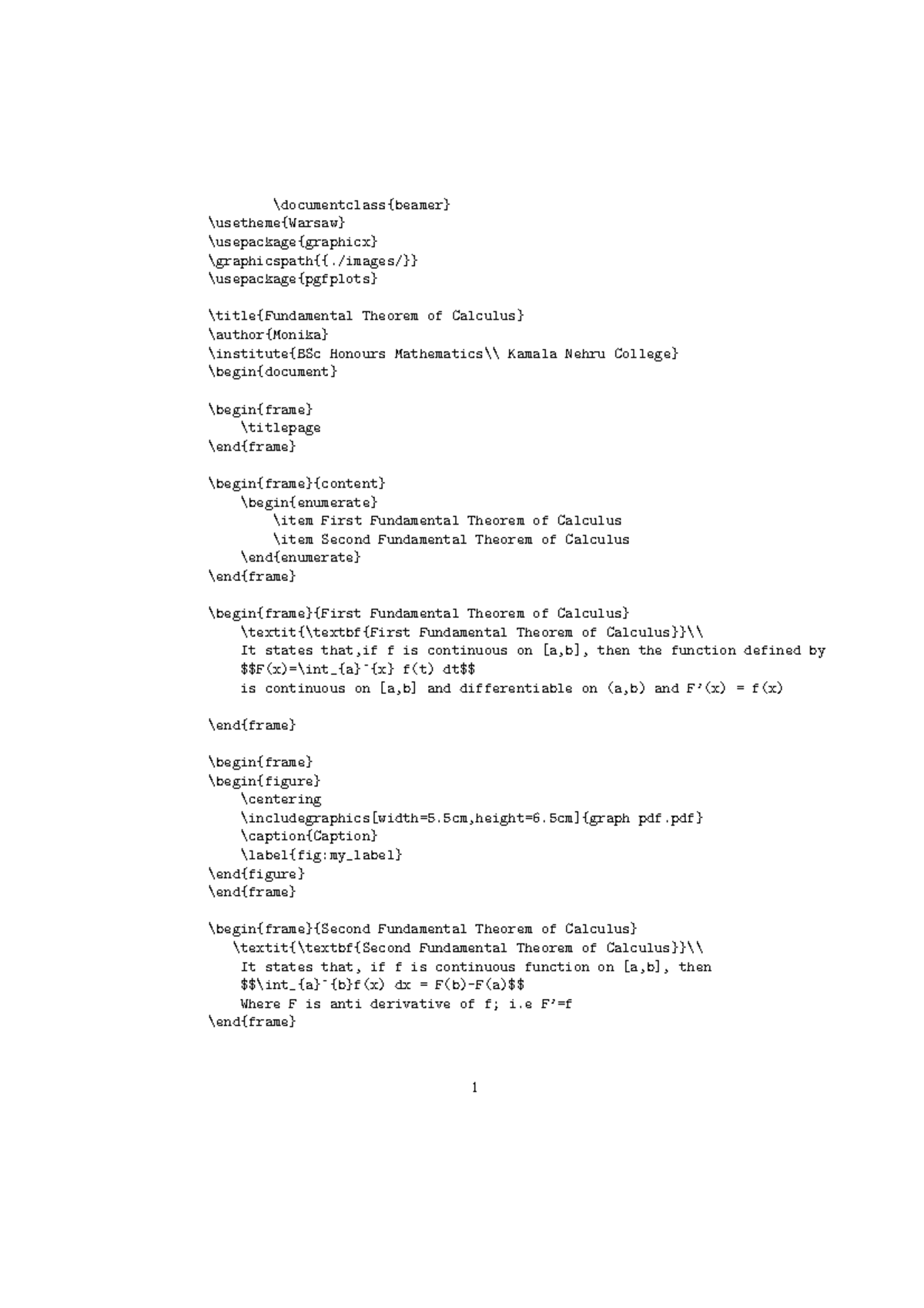 Latex practical - \documentclass{beamer} \usetheme{Warsaw} \usepackage{graphicx} - Studocu