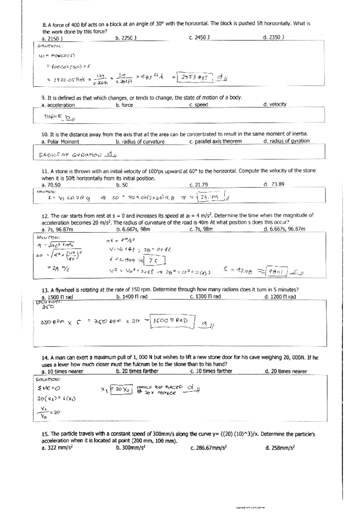 Engineering Mechanics LA 3.ESAS part 2 - Electrical Engineering - StuDocu