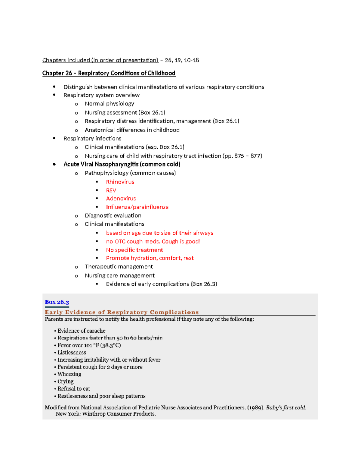 Exam#2 Study Guide - Chapters included (in order of presentation) – 26 ...