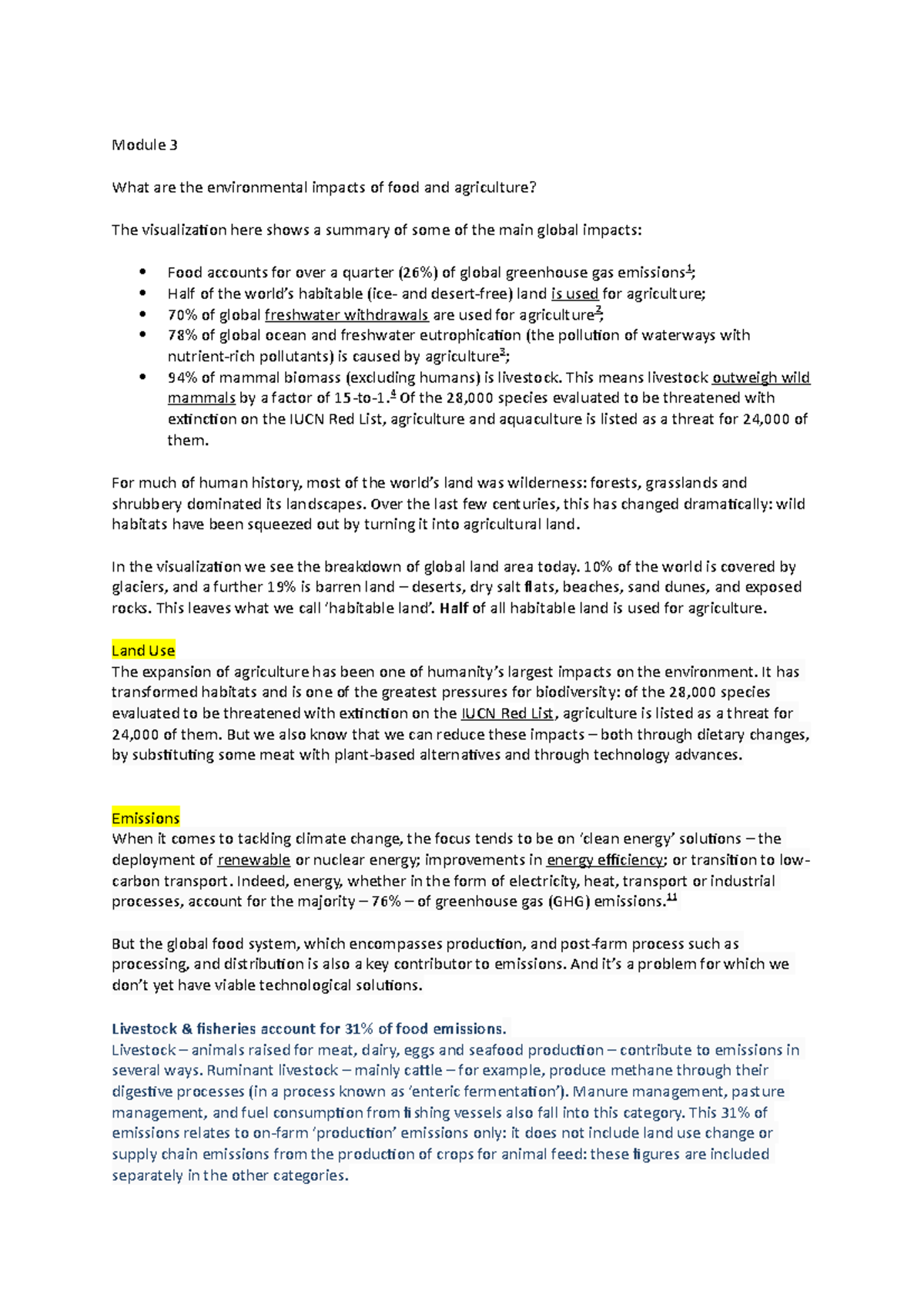 Module 3 lecture notes geog102 - Module 3 What are the environmental ...