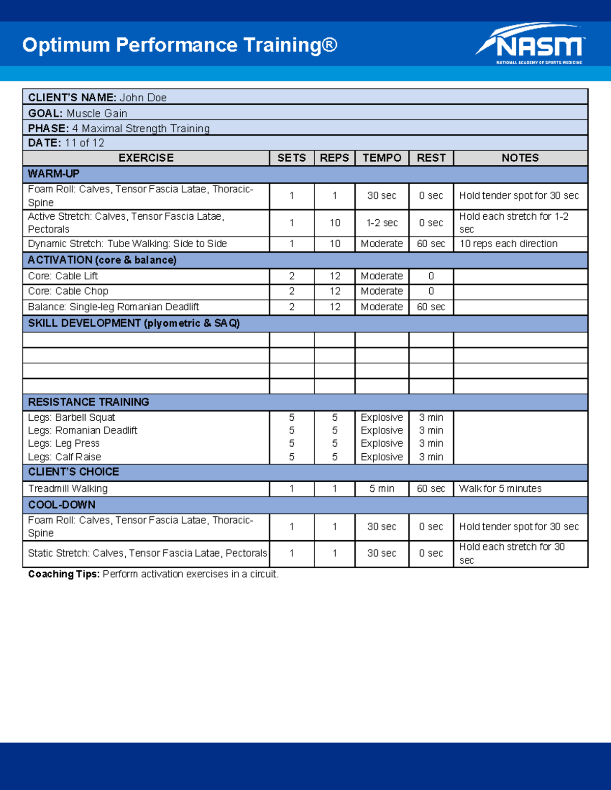 CPT7 Muscle Gain11 - Summary Contemporary Health - Optimum Performance ...
