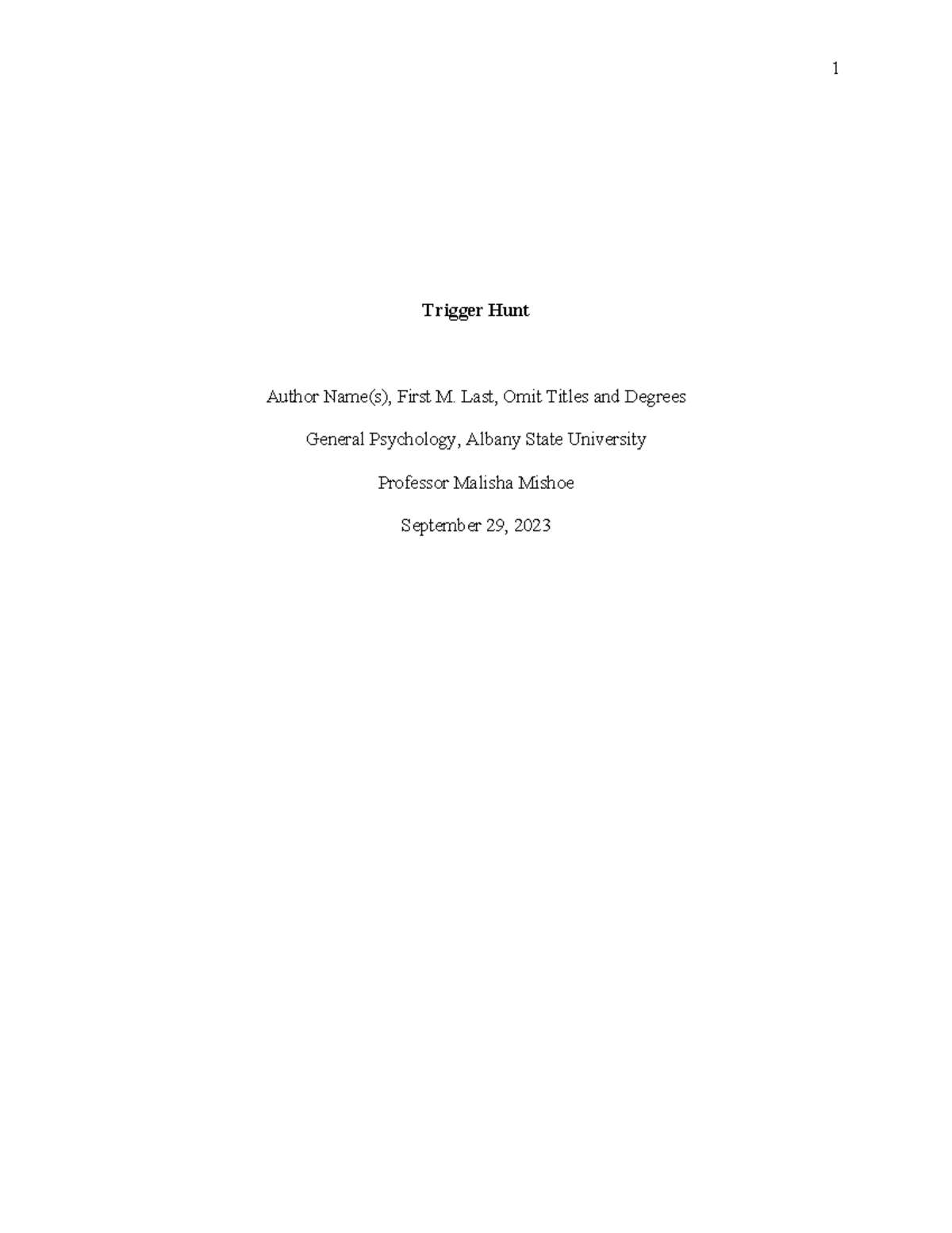 Trigger Hunt Example 2 - Trigger Hunt Author Name(s), First M. Last ...