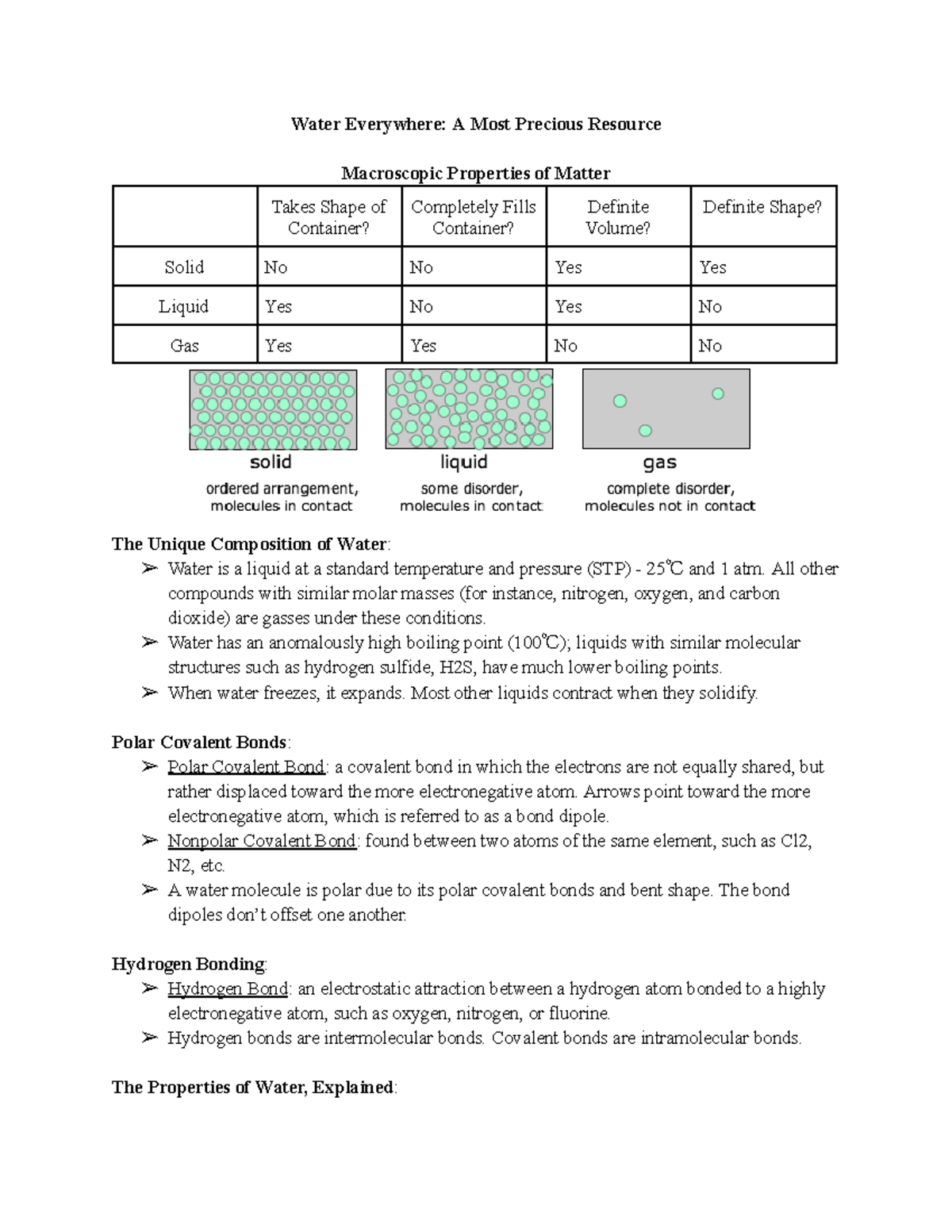 Lecture Water Everywhere A Most Precious Resource - Water Everywhere: A ...