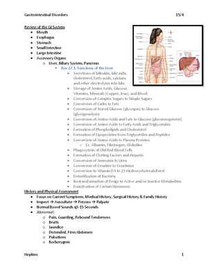 GI Dysfunction Outline Sp17 - Nursing Process Applied to the Client with Digestive Dysfunction ...