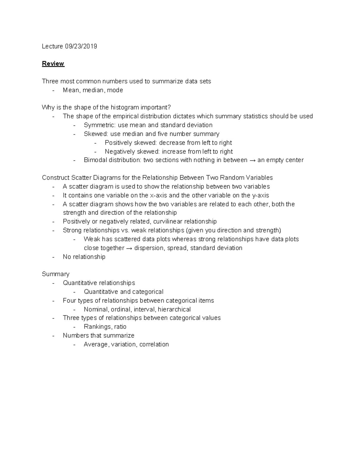 Lecture 3 - Lecture 09/23/ Review Three most common numbers used to ...