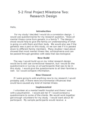 PSY 257 3-2 Final Project - Literature Review - Milestone I - PSY 257 ...