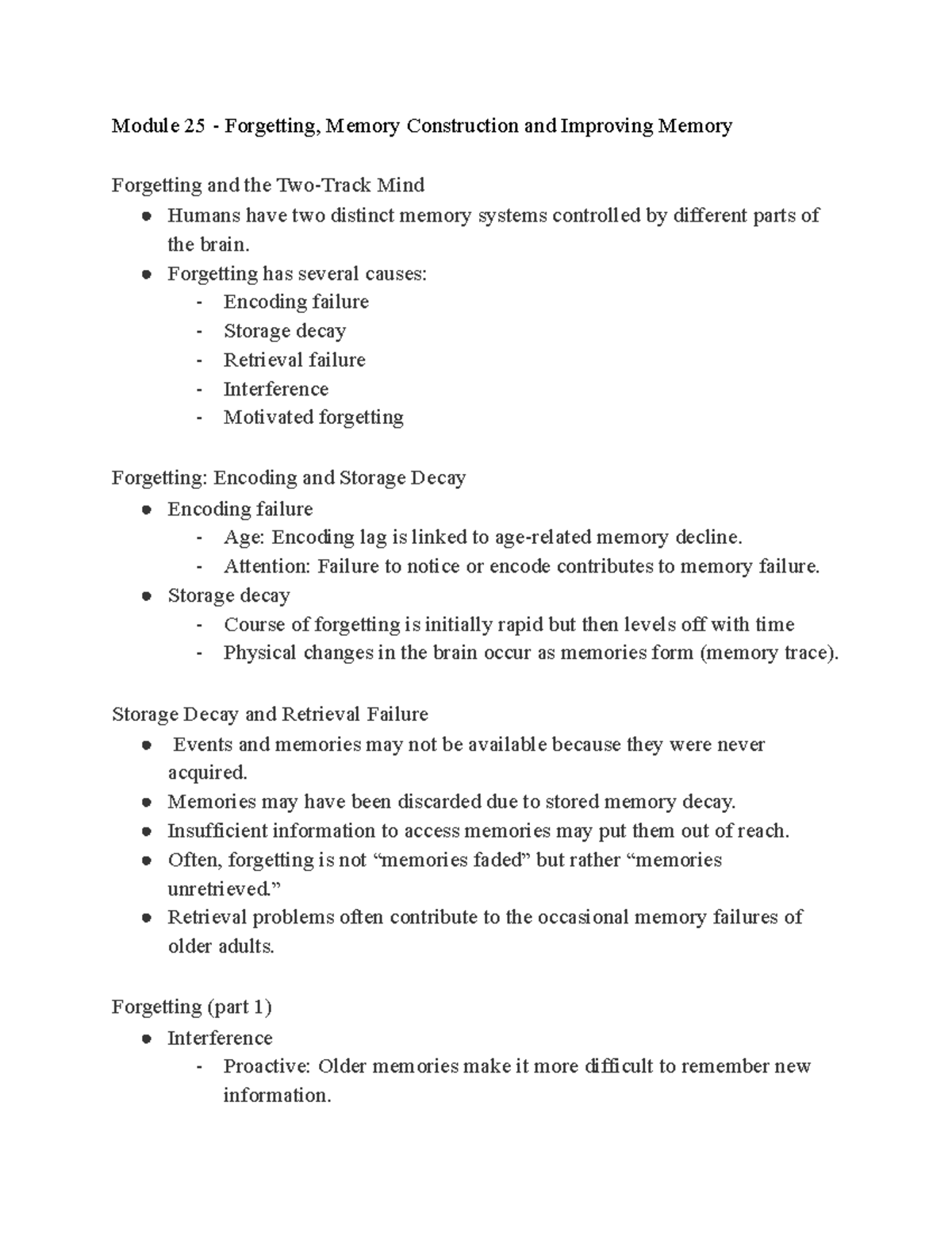 PSYC 111 Module 25 - Lecture notes 25 - PSYC 111 - BU - Studocu