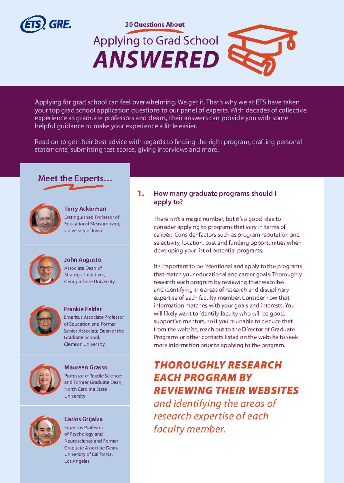 19975 GRE 20 Questions Content Asset 7 - Applying to Grad School ANSWERED 20 Questions About How ...