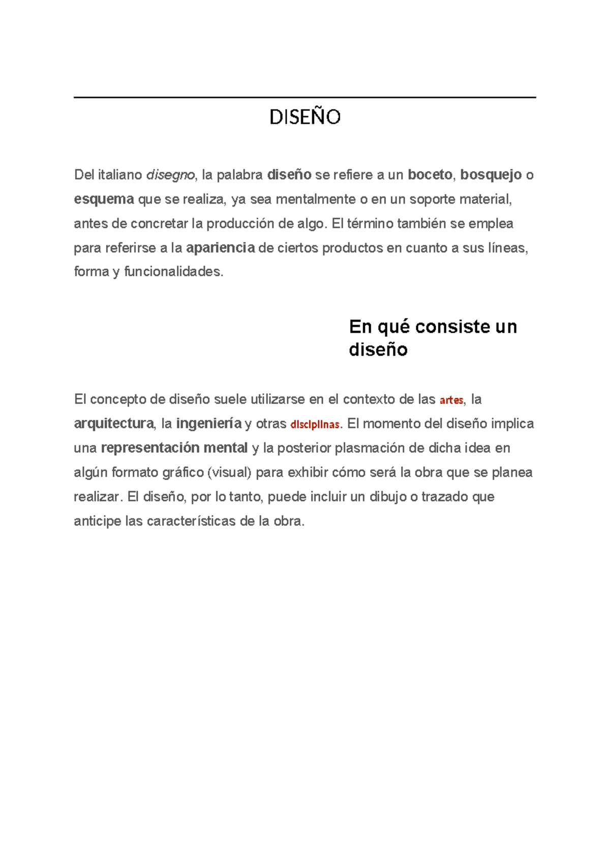 Diseñar - definicion - DISEÑO Del italiano disegno, la palabra diseño ...