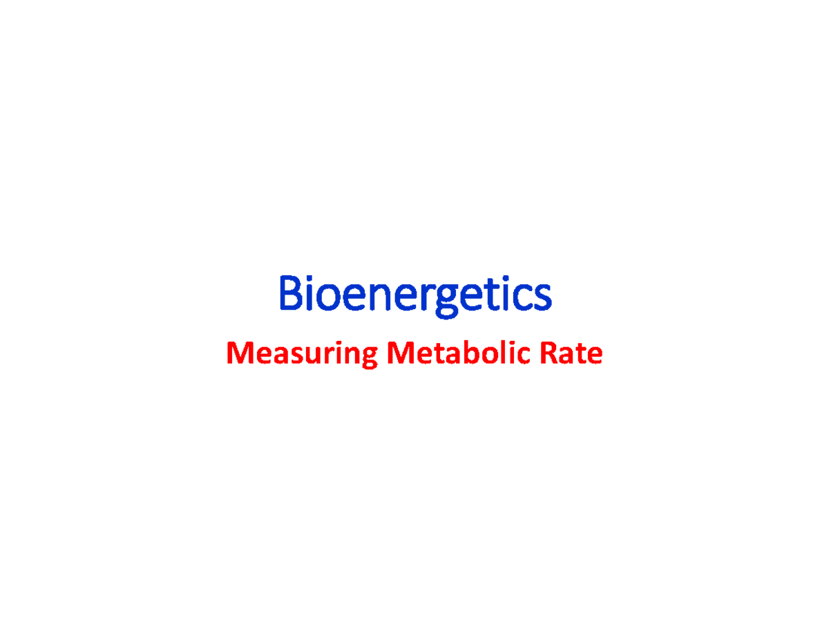 Respirometry of Multiple Species- Full Slides - Bioenergetics Measuring ...