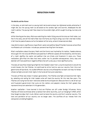 Life and Works of Rizal - Reflection Paper 2 - CREATE A REFLECTION ...