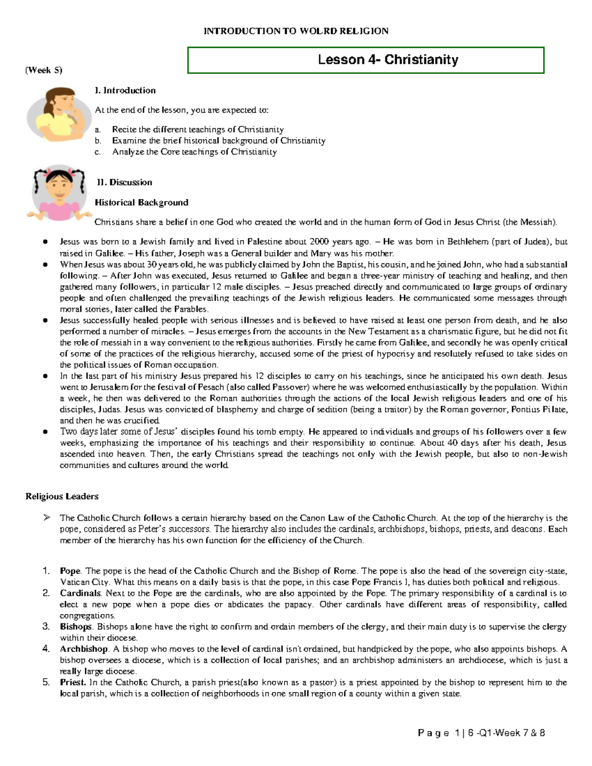Intro TO World Religion-11 Q3WK5&6 - Masters in Business Administration ...