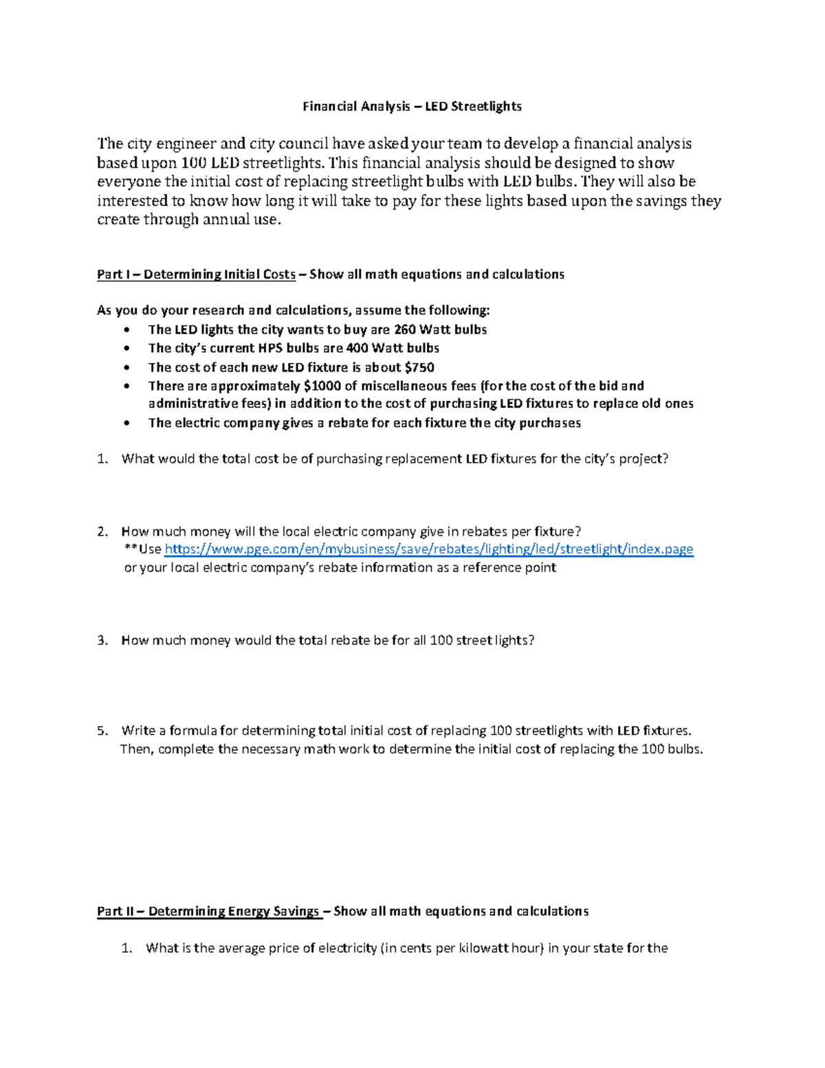 Led-financial analysis-worksheet - Financial Analysis – LED ...