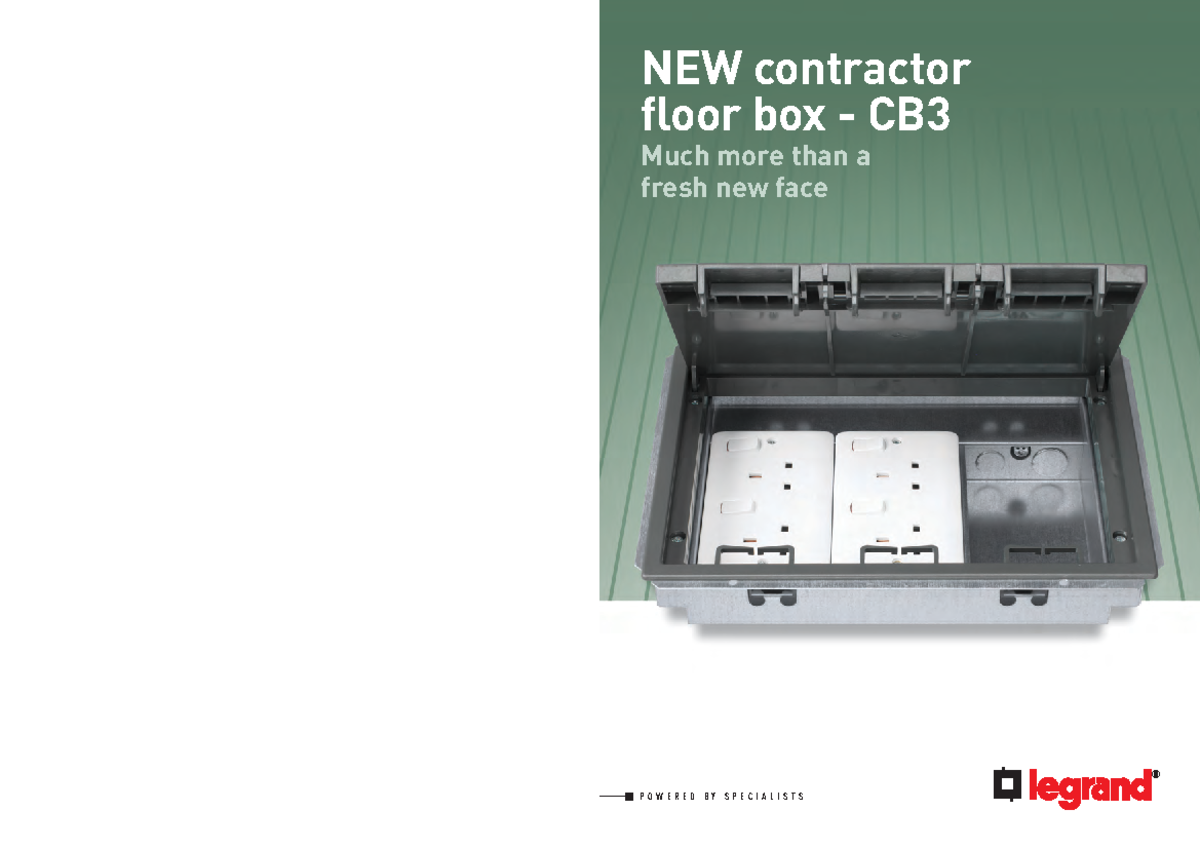 Cb3 - data sheet - NEW contractor floor box - CB Much more than a fresh ...