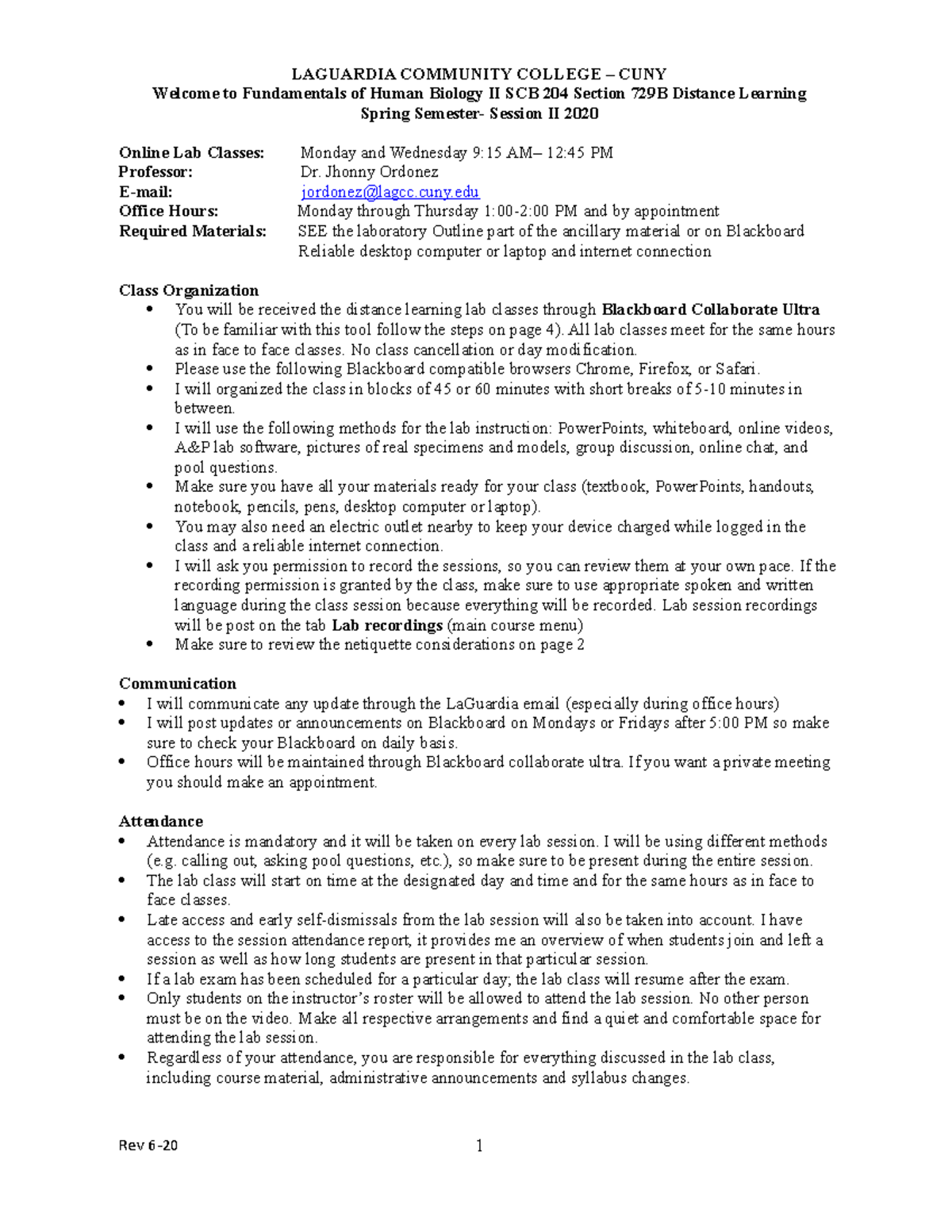 Distance Learning Lab Instructions for SCB204.729B - LAGUARDIA ...