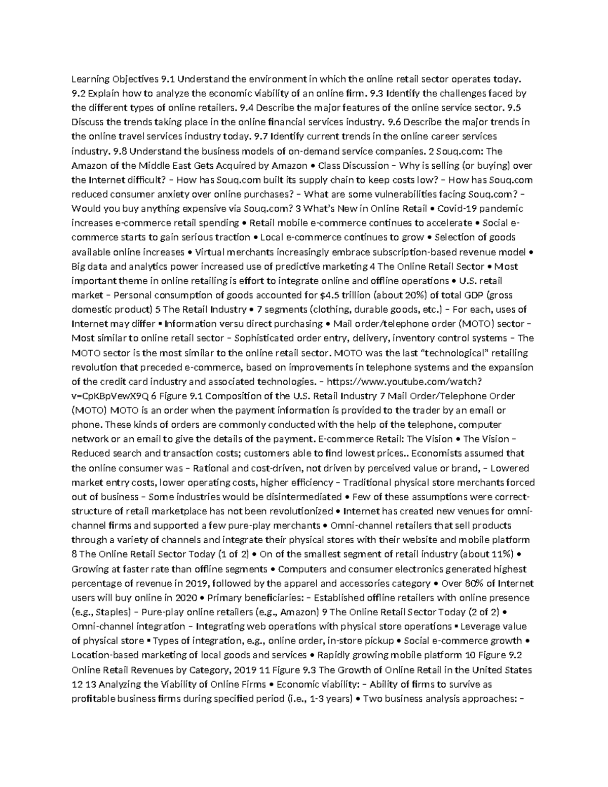 ch 5 e commerce - Learning Objectives 9 Understand the environment in ...