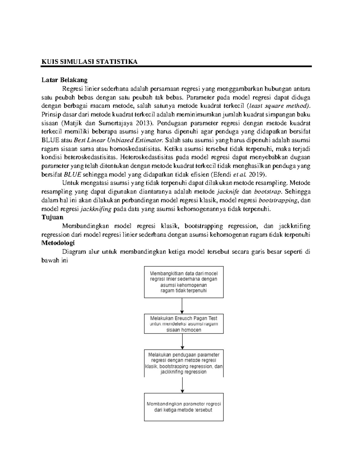 Membangkitkan Data untuk model regresi linear yang memiliki ...