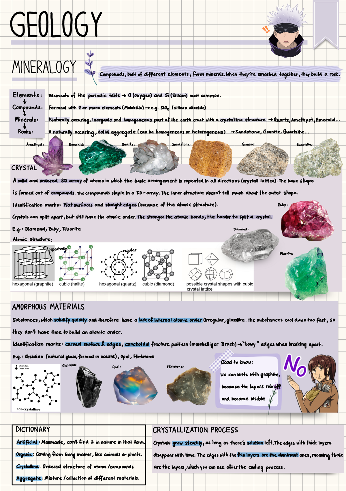 Geology study paper - GEOLOGY MINERALOGY Compounds, built of different ...