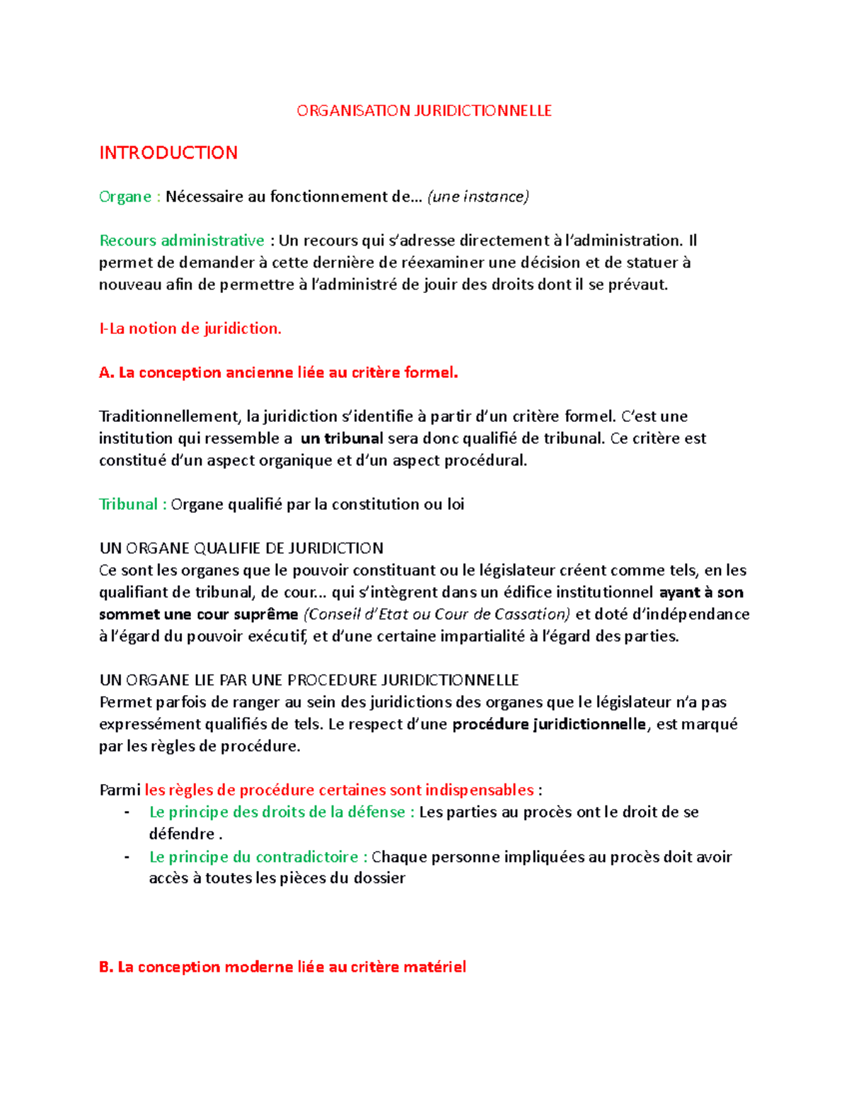 Organisation Juridictionnelle Integrale Organisation Juridictionnelle