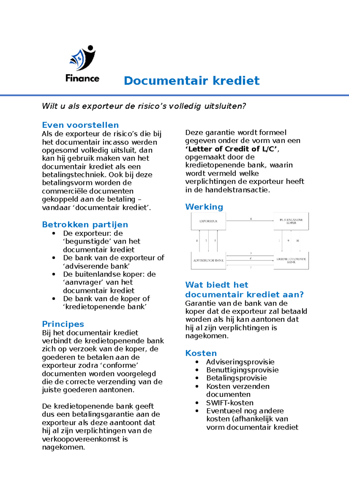 Documentair krediet - Documentair krediet Wilt u als exporteur de ...