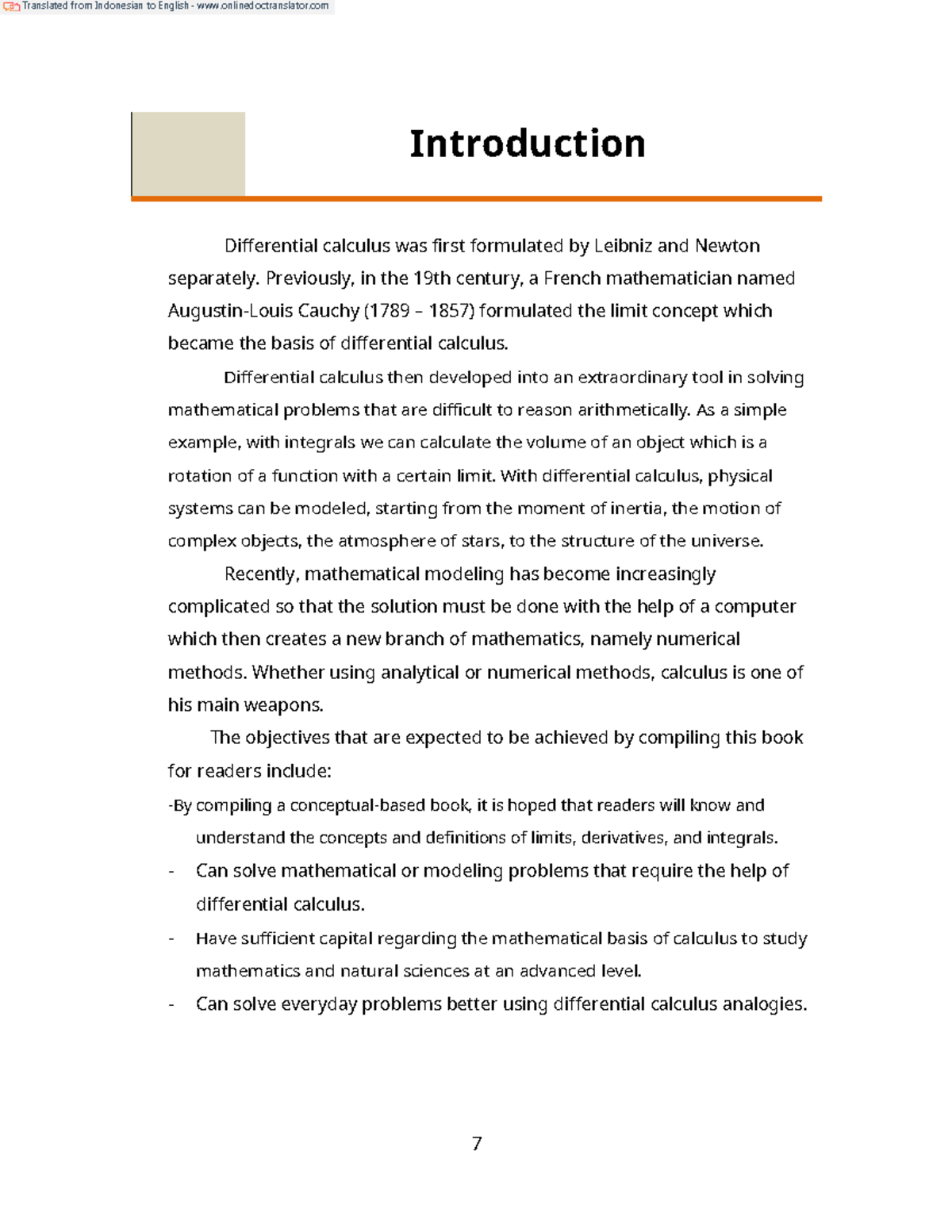 SETS AND Number - Introduction Differential calculus was first ...