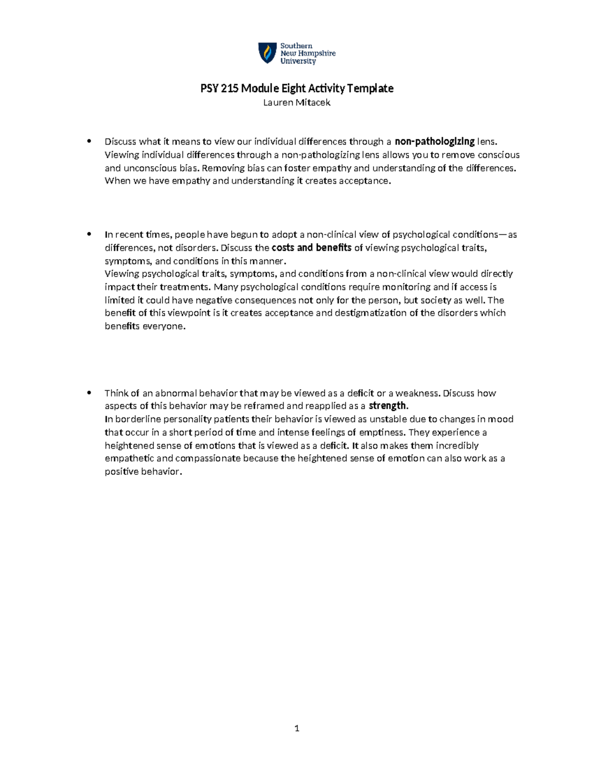 psy-215 module 8 activity final SNHU 2024 - PSY 215 Module Eight ...