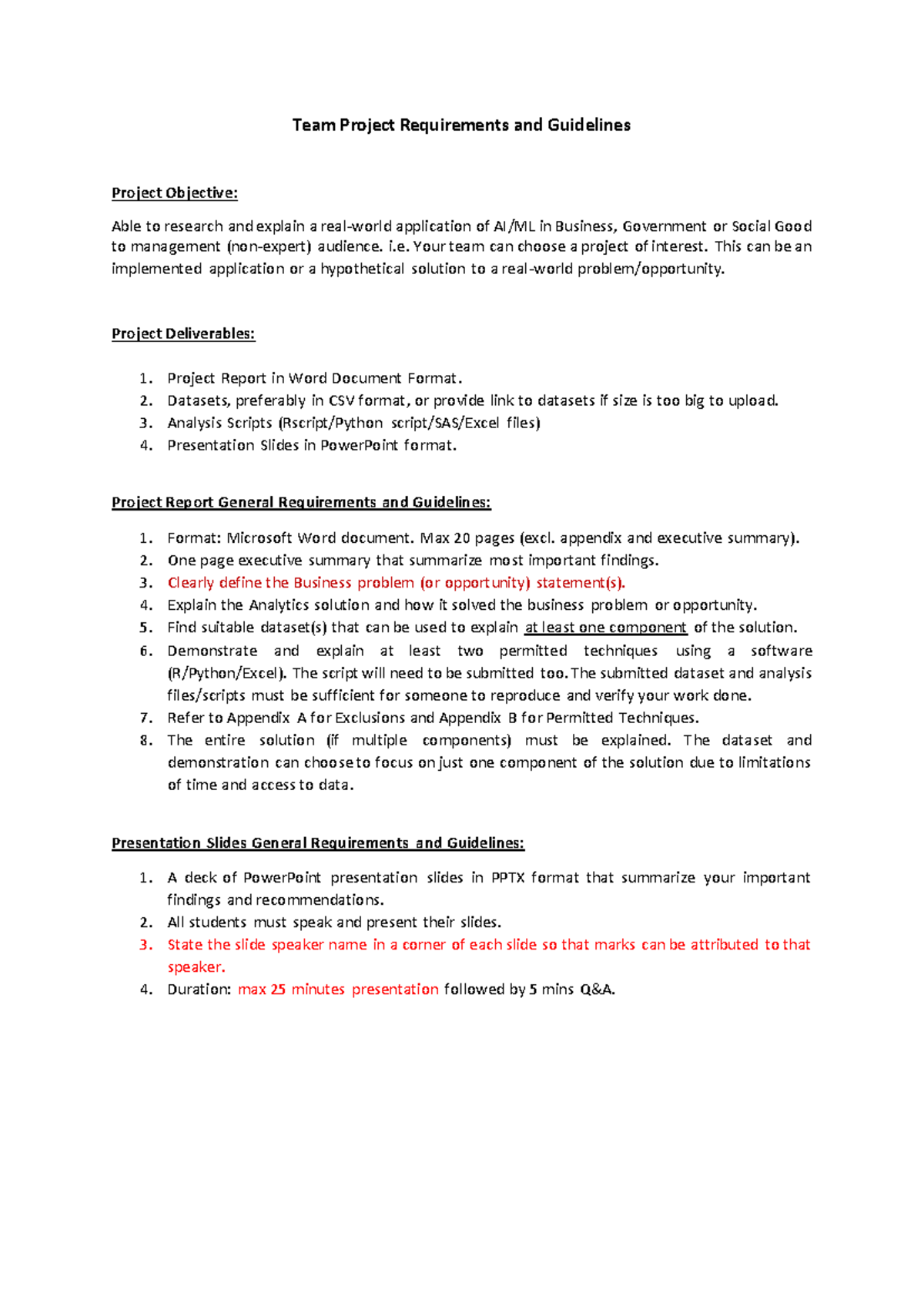 Project Requirements and Guidelines - Team Project Requirements and ...