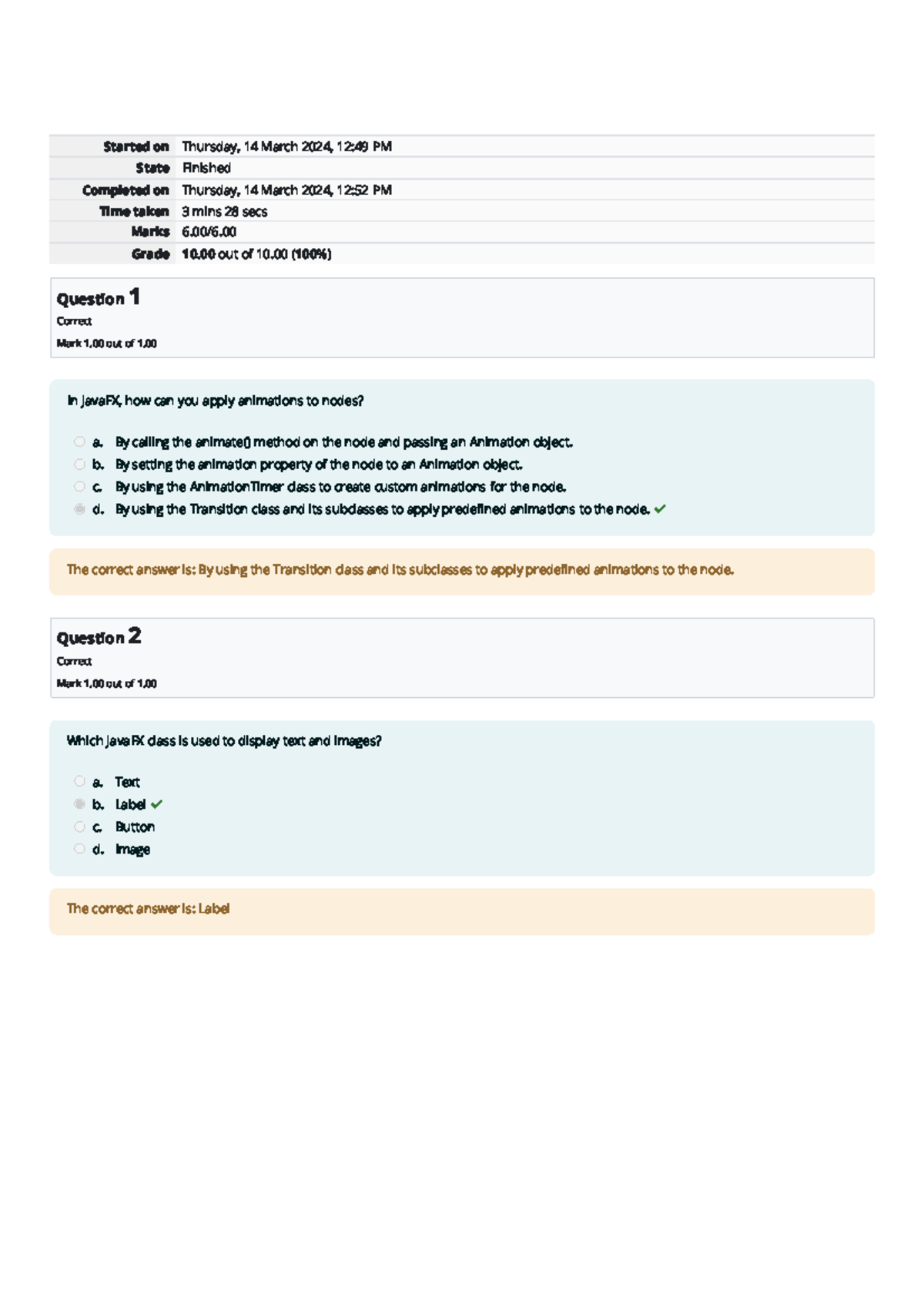 CS 1102 Self-Quiz Unit 7 - Started on Thursday, 14 March 2024, 12:49 PM State Finished Completed ...