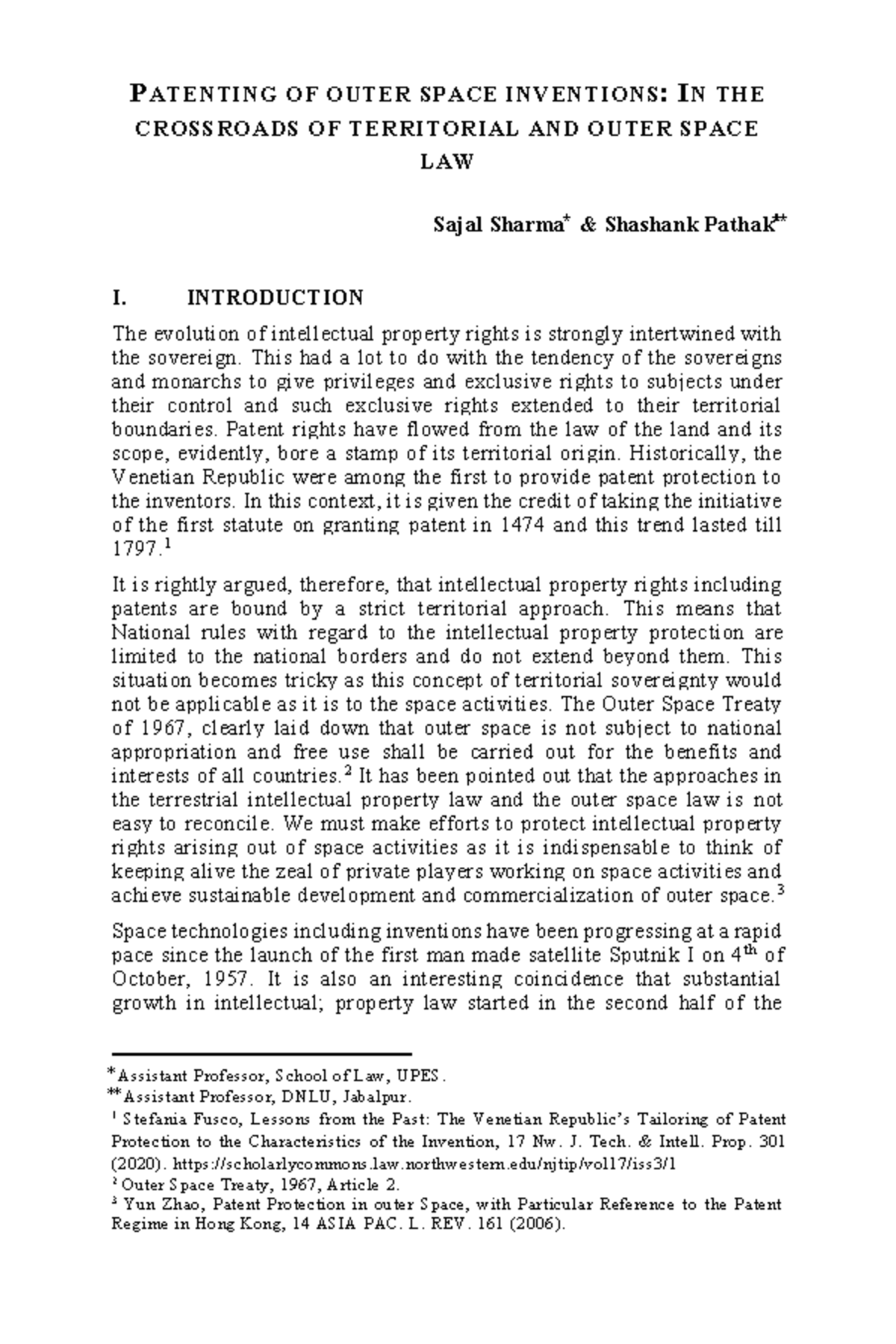 12. Patenting of Outer Space Inventions - PATENTING OF OUTER SPACE ...