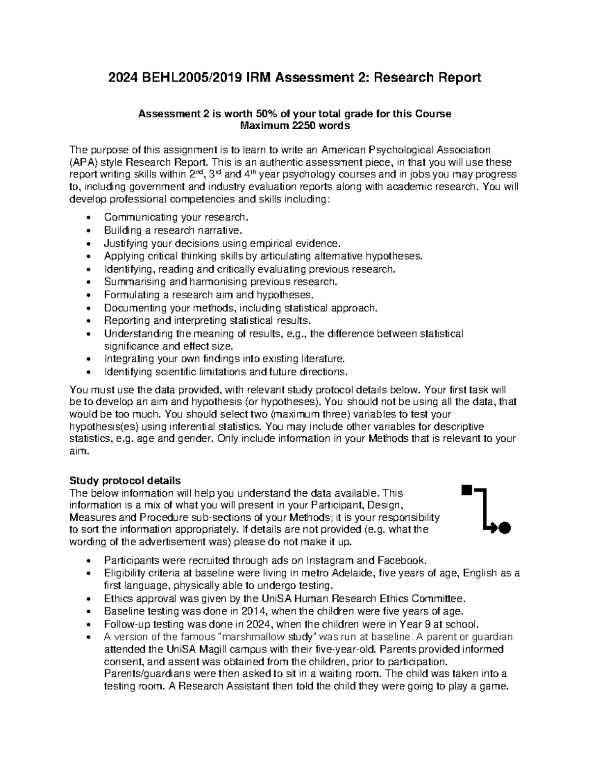 Assessment 2 Instructions - 2024 BEHL2005/2019 IRM Assessment 2 ...